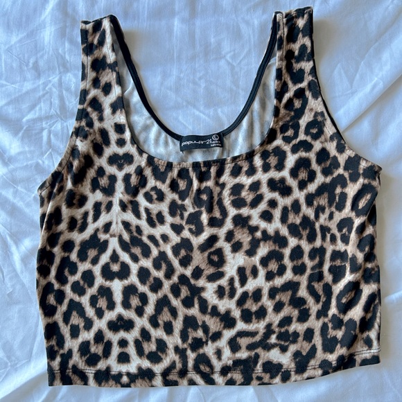 Tops | Cheetah Print Cropped Tank Top | Poshmark